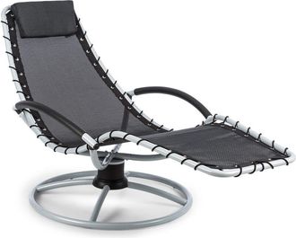 Blumfeldt The Chiller - Chaise Longue &agrave; Bascule, Chaise Longue de Jardin, 77x85x173 cm, Entretien Facile et r&eacute;sistant aux intemp&eacute;ries, Balancement 360&deg;
