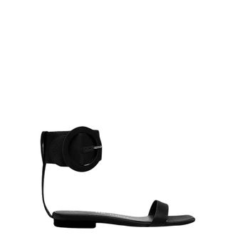 The Attico Schwarze Sandalen mit Kn&ouml;chelriemen - - Shoes - Damen - Schwarzk - 39 EU