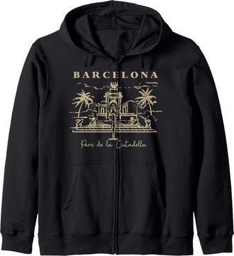 Trendy Apparel Barcelona Parc De La Ciutadella Spain Sketch Kapuzenjacke