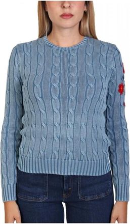 Ralph Lauren Femme, Pulls, Bleu, Taille: 38 FR Long Tricots