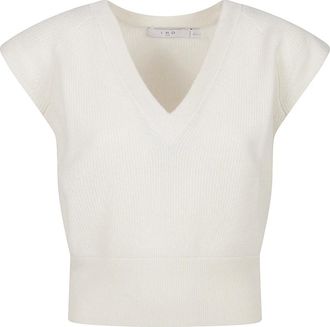 Iro Iro, Femme, Pulls, Beige, Taille: 38 FR Ludovica Short Sleeve Sweater