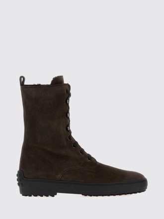 Tod's Bottes Gommino en daim avec int&eacute;rieur en laine et semelle &agrave; picots