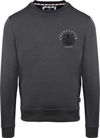 Aquascutum Sweatshirt f&uuml;r Herren, Rundhalsausschnitt, Lang&auml;rmlig (Schwarzgrau)