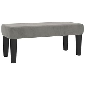 vidaXL Banc Gris clair 70x30x30 cm Velours