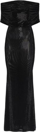 twentyfour Femme, Robes, Noir, Taille: 46 FR Abito strass Scollo a fascia drappeggiato Scollo sul retro