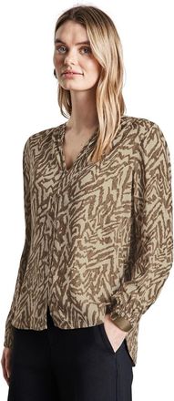 Street One Damen A345323 Bedruckte Bluse, Honey Sand, 40 EU
