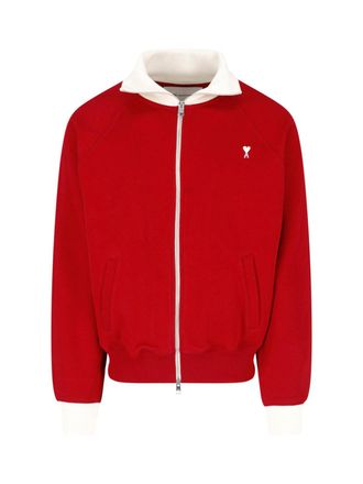 Ami Baumwoll- Sweatshirt Mit Rei&szlig;verschluss