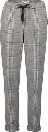 Betty & Co Karo-Hose mit Bindeg&uuml;rtel - - Trousers - Damen - Schwarzk - 3XL