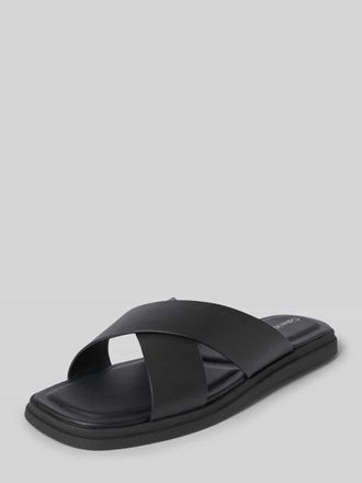 Calvin Klein Slides aus echtem Leder Modell CRISS CROSS