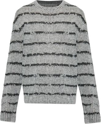 AllSaints Homme, Pulls, Gris, Taille: M Pull Ras du Cou Dissolved