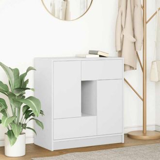vidaXL Buffet avec tiroirs et portes blanc 70,5x34x74,5 cm - Vidaxl