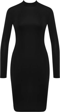 Maison Close Robe manches longues dos transparent - Pure Tentation - Noir