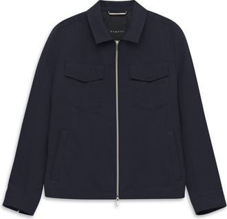 Bugatti Herren Hemdkragen-Jacke mit Stretch und Struktur