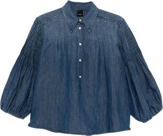 Pinko Pinko, Femme, Blouses et Chemises, Bleu, Taille: 34 FR Chemise en denim