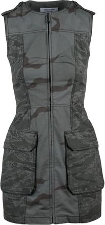 Marine Serre Femme, Robes, Multicolore, Taille: 34 FR Tubino in tela militare