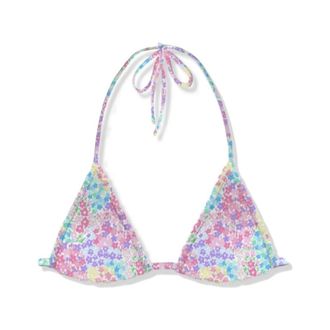 MC2 Saint Barth Floral Triangle Bikini Top - - Swimwear - Damen - Mehrfarbig - M
