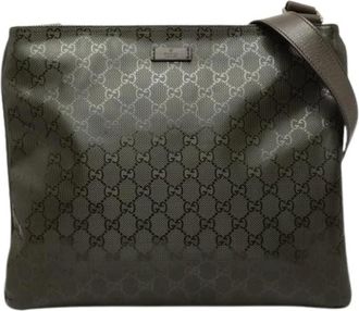 Gucci Sac bandouli&egrave;re Pre-owned en toile - Femme - Pre-owned - Brun - Taille: ONE Size