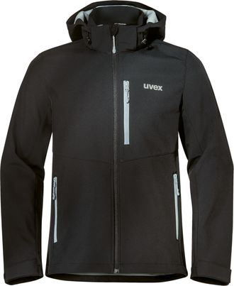 Uvex tune-up Herren Softshelljacke Schwarz-Reflektierend 3XL - wetterfeste Outdoor &Uuml;bergangsjacke, winddicht & wasserabweisend