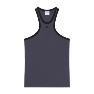 Courr&egrave;ges Schwarzes &auml;rmelloses Top - - Tops - Herren - Schwarzk - XL