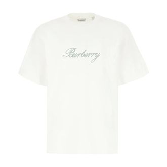 Burberry Homme, Tops, Blanc, Taille: M T-shirt Manches Longues EKD