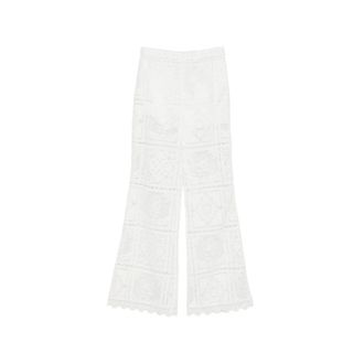 Zimmermann Femme, Pantalons, Blanc, Taille: 40 FR Wide Pantalons