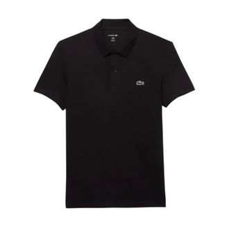 Lacoste Homme, Tops, Noir, Taille: M Polo Noir en Coton avec Logo