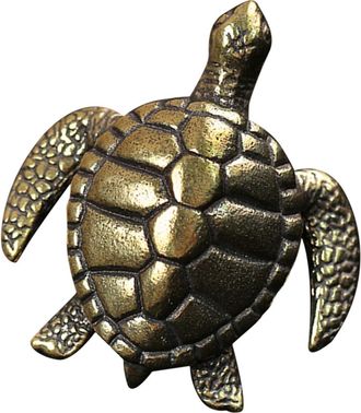 Milisten Retro Messing Schildkr&ouml;tenfigur Tischdeko Filigrane Tierskulptur aus Robustem Messing Dekoratives Schildkr&ouml;tenornament f&uuml;r Wohn und B&uuml;rodekoration