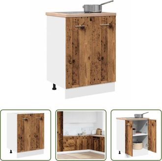 vidaXL Armoire de cuisine - Meuble bas Lyon Bois ancien 60 x 46 x 81,5 cm Bois ding&eacute;nierie