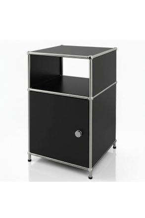Floordirekt Standregal Concept Epure Mk-040, Schwarz, Metall, 40x65x40 cm, stehend, Wohnzimmer, Regale, B&uuml;cherregale