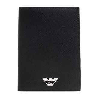 Emporio Armani Leder Bifold Wallet - - Accessories - Herren - Schwarzk - ONE SIZE