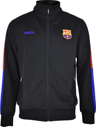 Barcelona Jacke Plus Bar&ccedil;a, Schwarz, mit FCC-Lizenz f&uuml;r Erwachsene, Gr&ouml;&szlig;e XXL, Schwarz, XXL