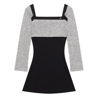 GCDS Minikleid (Zweiteiler) mit quadratischem Ausschnitt - - Dresses - Damen - Schwarzk - M