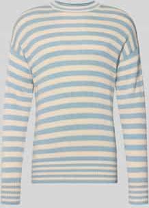 FTC Strickpullover aus Baumwoll-Kaschmir-Mix mit gerippten Abschl&uuml;ssen