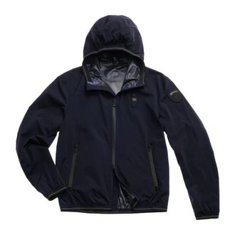 Blauer Homme, Vestes, Bleu, Taille: L Veste Courte Ray&eacute;e