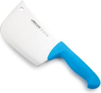 Arcos Fleischermesser Cleaver - Klinge aus Edelstahl 20 cm - Griff aus Polypropylen, Widerstandsfähig und Hygienisch - Blau, Serie 2900, Farberkennungssyste