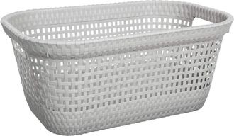 Dea Home ART438TP Wäschekorb Rattan 45 L, 62 x 42 x 28 cm, grau