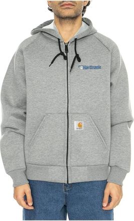 Carhartt Work in Progress Homme, Sweatshirts et sweats &agrave; capuche, Gris, Taille: XL Hooded Zip SweaT-shirt