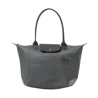 Longchamp Femme, Sacs, Gris, Taille: ONE Size Le Pliage Cuir Tote Bag