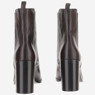 Sartore Womens Ankle Boots Bordeaux Leather