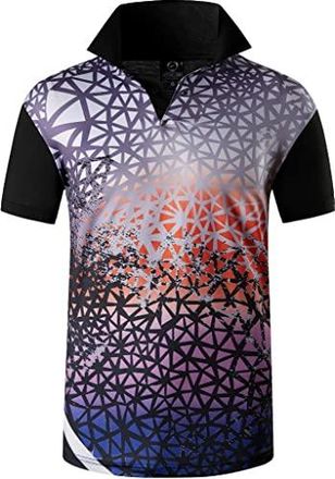 Jeansian Polo Tee Shirt Poloshirt Homme Golf Tennis Bowling Manches Courtes LSL336 Black L