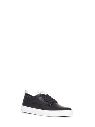 Givenchy Mens Black Calf Leather New City Sneakers Trainers