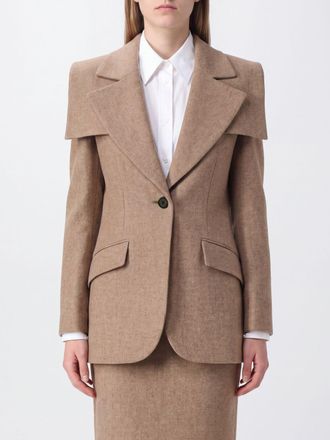Chlo&eacute; Kurzer Einreiher-Blazer aus Schurwolle von mit fallendem Revers