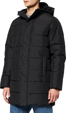 Only & Sons Herren Onscarl Long Quilted Coat Otw Mantel, Schwarz, L EU