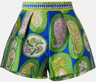 Alemais Alémais Bedruckte High-Rise Shorts