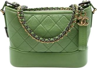 Chanel Pre-owned Gabrielle Sac bandouli&egrave;re - Femme - Pre-owned - Vert - Taille: ONE Size