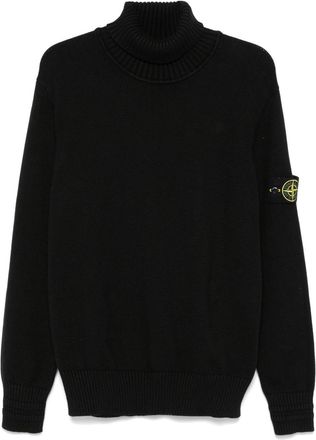 Stone Island Pullover mit Kompass-Patch - Schwarz