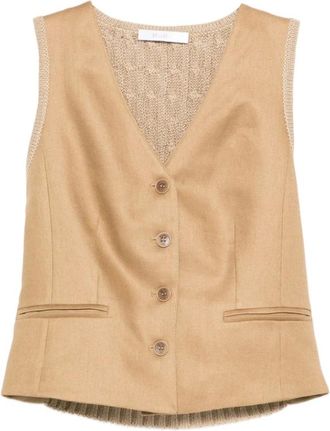 Max Mara Femme, Vestes, Beige, Taille: 42 FR Waistcoat
