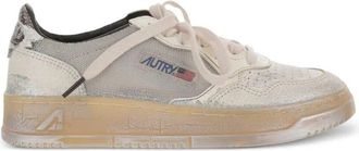 Autry Super Vintage Low Woman Mesh Leather Sneakers
