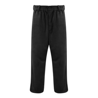 Yohji Yamamoto Homme, Pantalons, Noir, Taille: S Pantalon de surv&ecirc;tement en velours c&ocirc;tel&eacute;