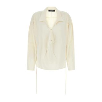 Kiko Kostadinov Elegante Elfenbein Satinbluse - - Blouses & Shirts - Damen - Wei&szlig; - S
